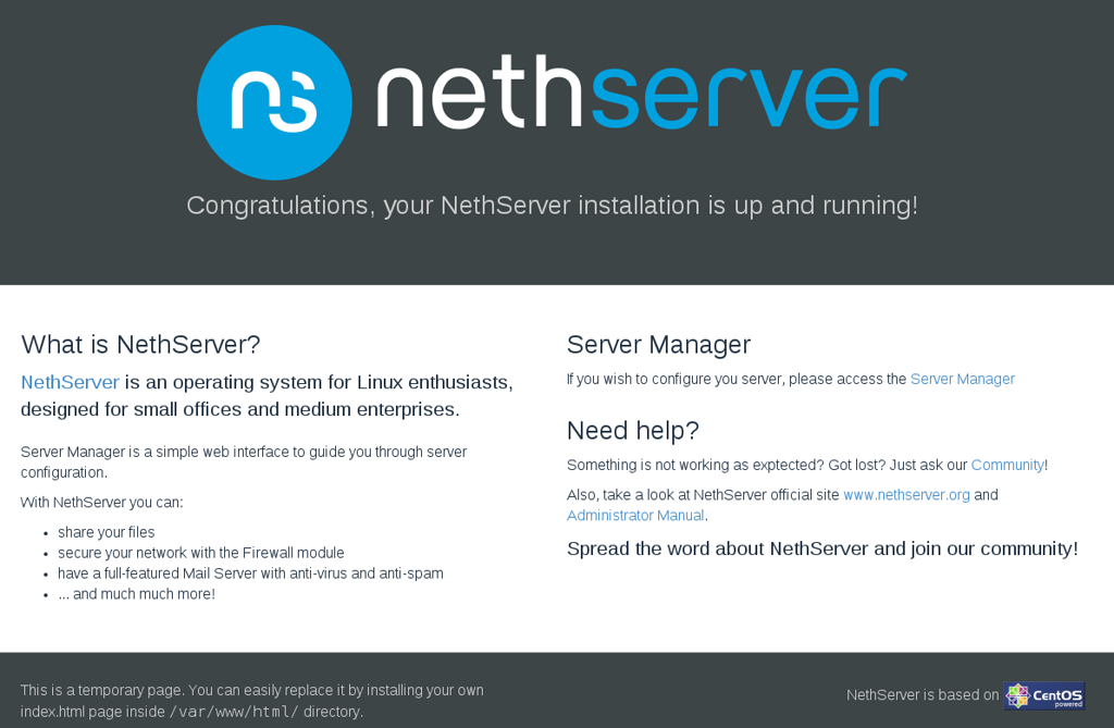 NethServer 7 alpha2 released - Announcements - NethServer Community
