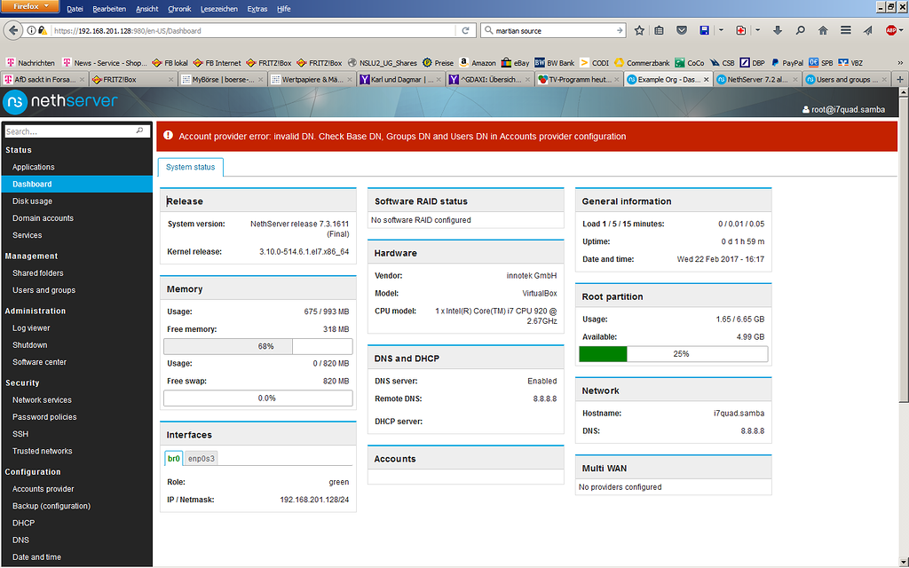Domaincontroller With Samba Ad Activation Fails Support Nethserver Community