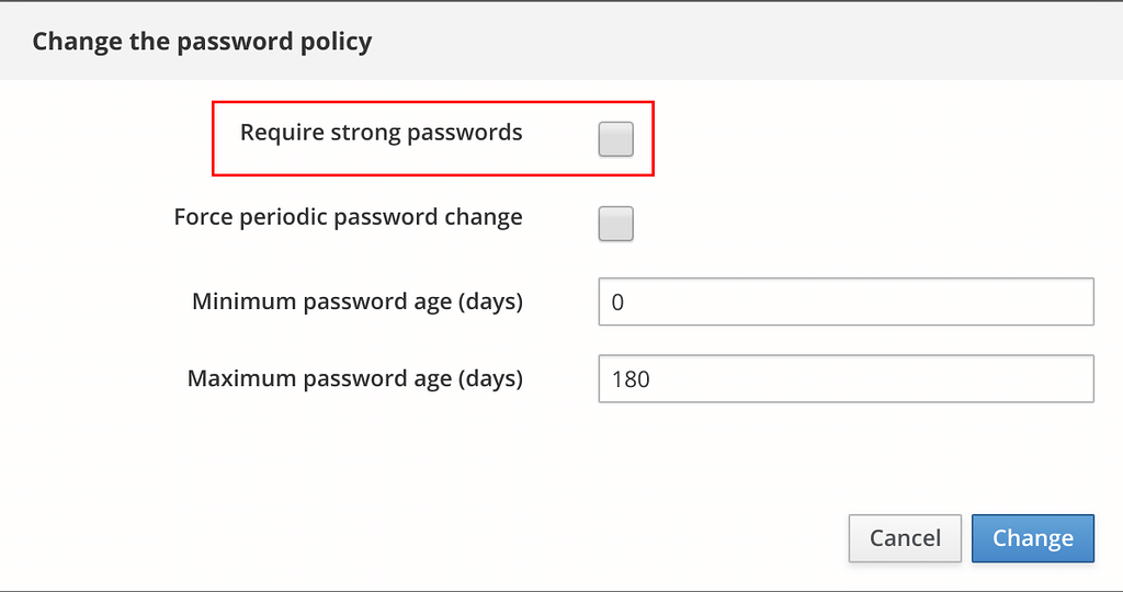 Cockpit: UI controls for user password does not honor password policy ...