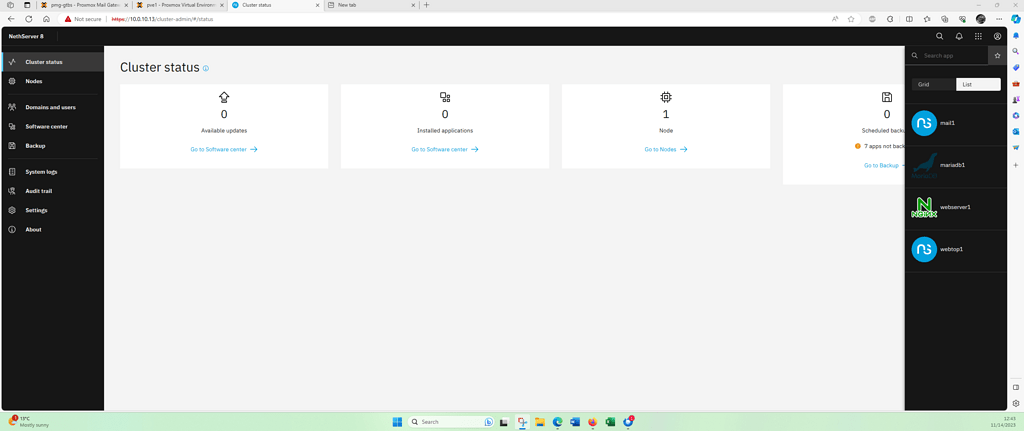 NS8 - no applications in Software Center - Support - NethServer Community