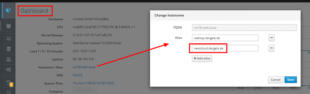 Webtop nextcloud integration fails - WebTop - NethServer Community