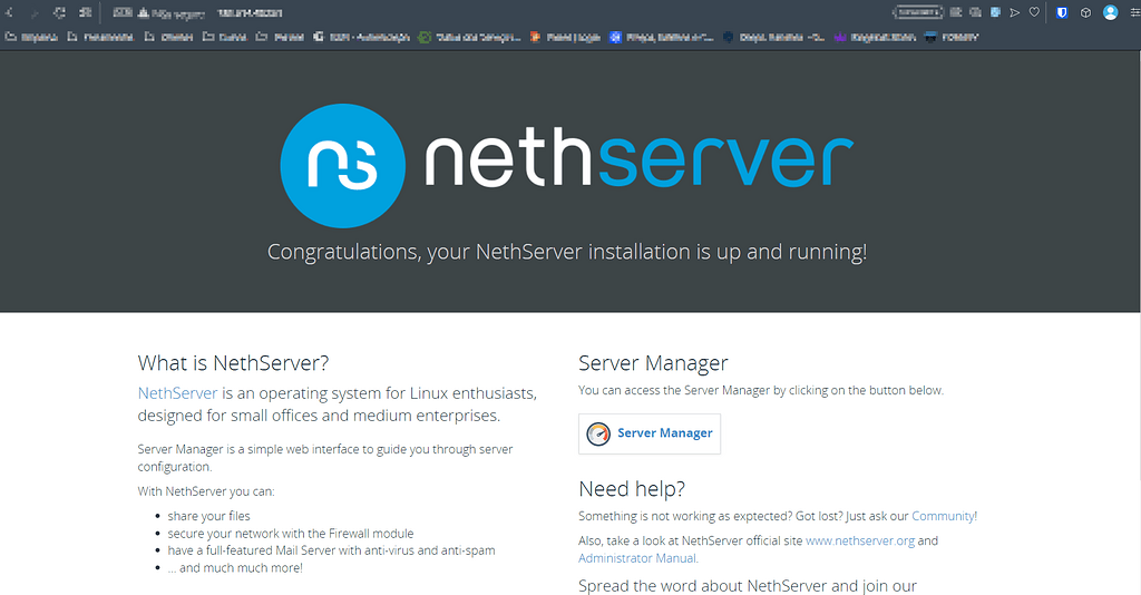 Disable Nethserver Welcome Page - Support - NethServer Community