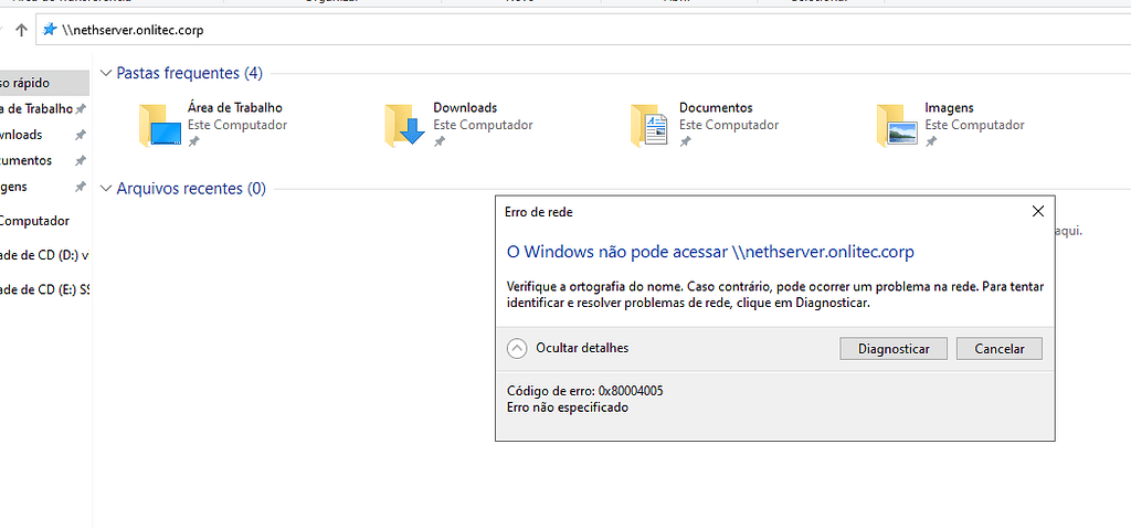Error when mapping folder shared by Nethserver file server on Windows Server 2022 - Support ...