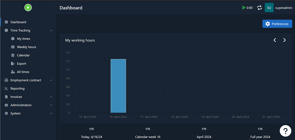 Kimai Time Tracking Software Testing App Nethserver Community