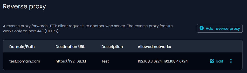 Allowed network in reverse proxy not removable - NethSecurity - NethServer Community