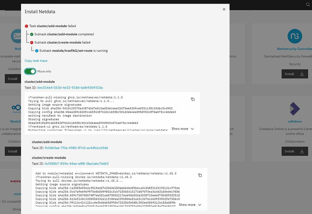 Nethserver 8 netdata install issue - Support - NethServer Community