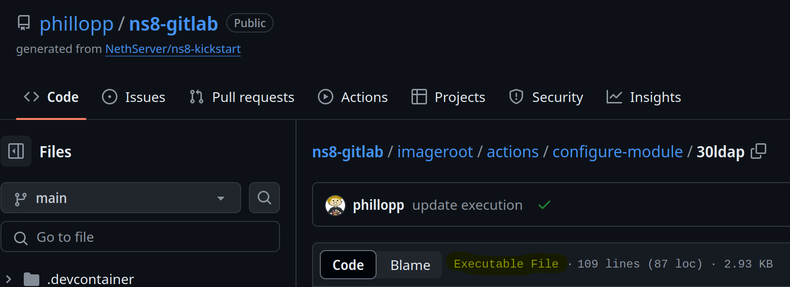 Configure-module Actions - Development - NethServer Community