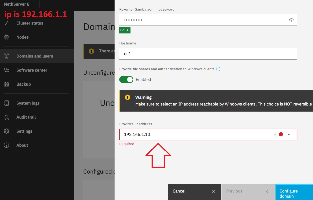 NS8 create domain enable auth for Windows - Support - NethServer Community