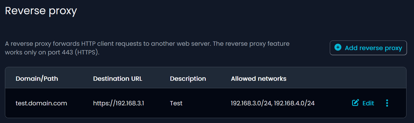 Allowed network in reverse proxy not removable - NethSecurity - NethServer Community